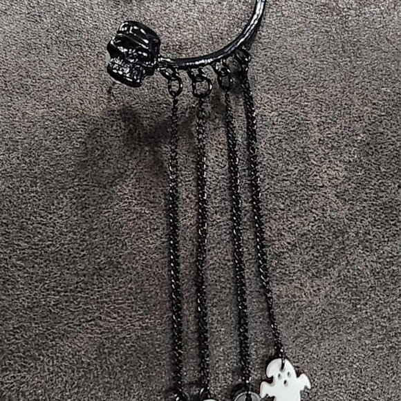 Jewelry | Single Black Ghosts Ear Cuff | Poshmark